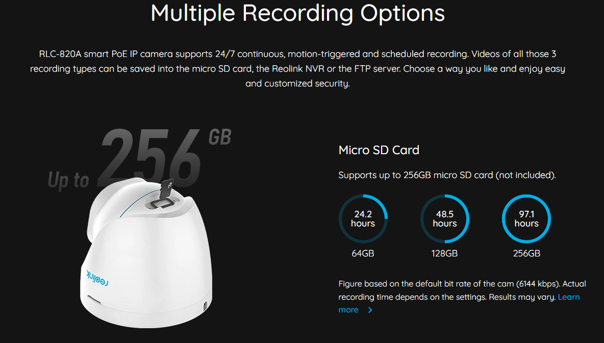 Reolink Smart 4K Ultra HD Dome-type PoE Camera